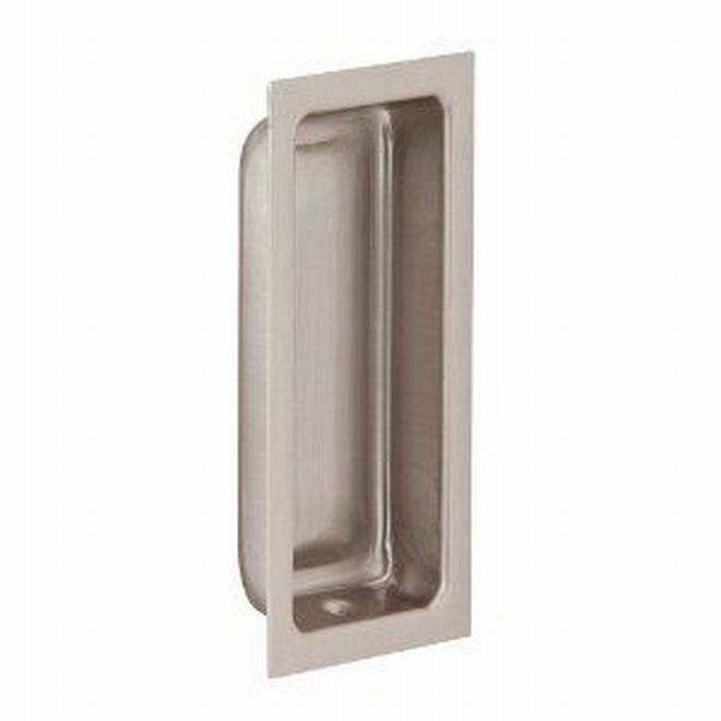 Ives 227B Large Rectangular Flush Pull - Satin Nickel | The Home Decor