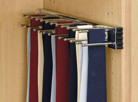14" Tie Rack - Wire Chrome | The Home Decor