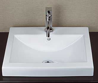 RonBow 23" Rectangle Ceramic Vessel w/ overflow - CB3028 | The Home Decor